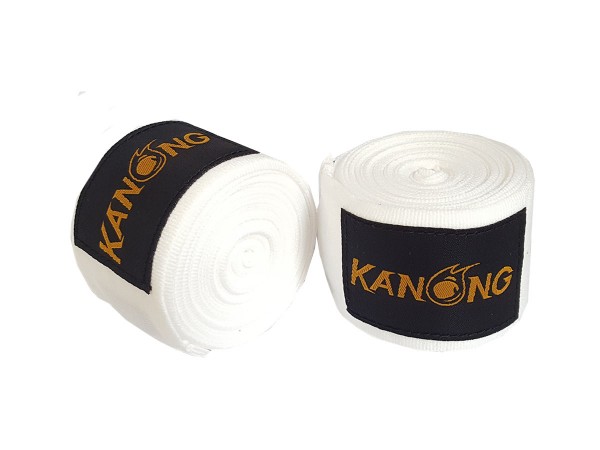 Kanong Kick Boxing Hand Wraps : White | muaythaisport.com